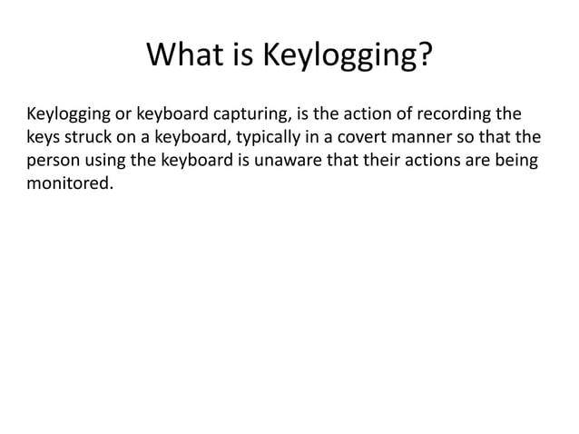 Hacking with a keylogger. | PPT