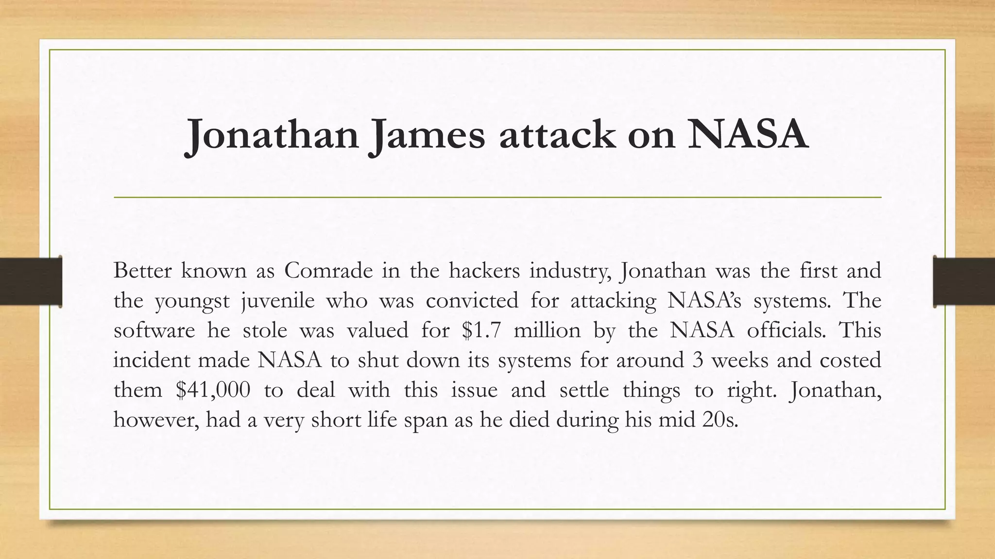 Hacking Incidents that made Headlines | PPTX