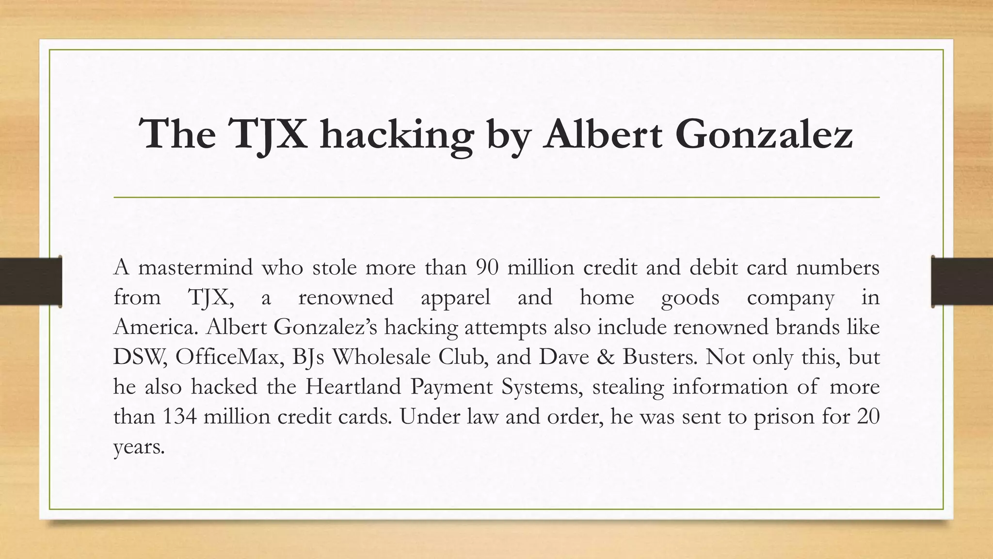 Hacking Incidents that made Headlines | PPTX