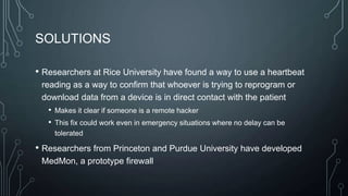 Hacking Into Medical Devices | PPTX