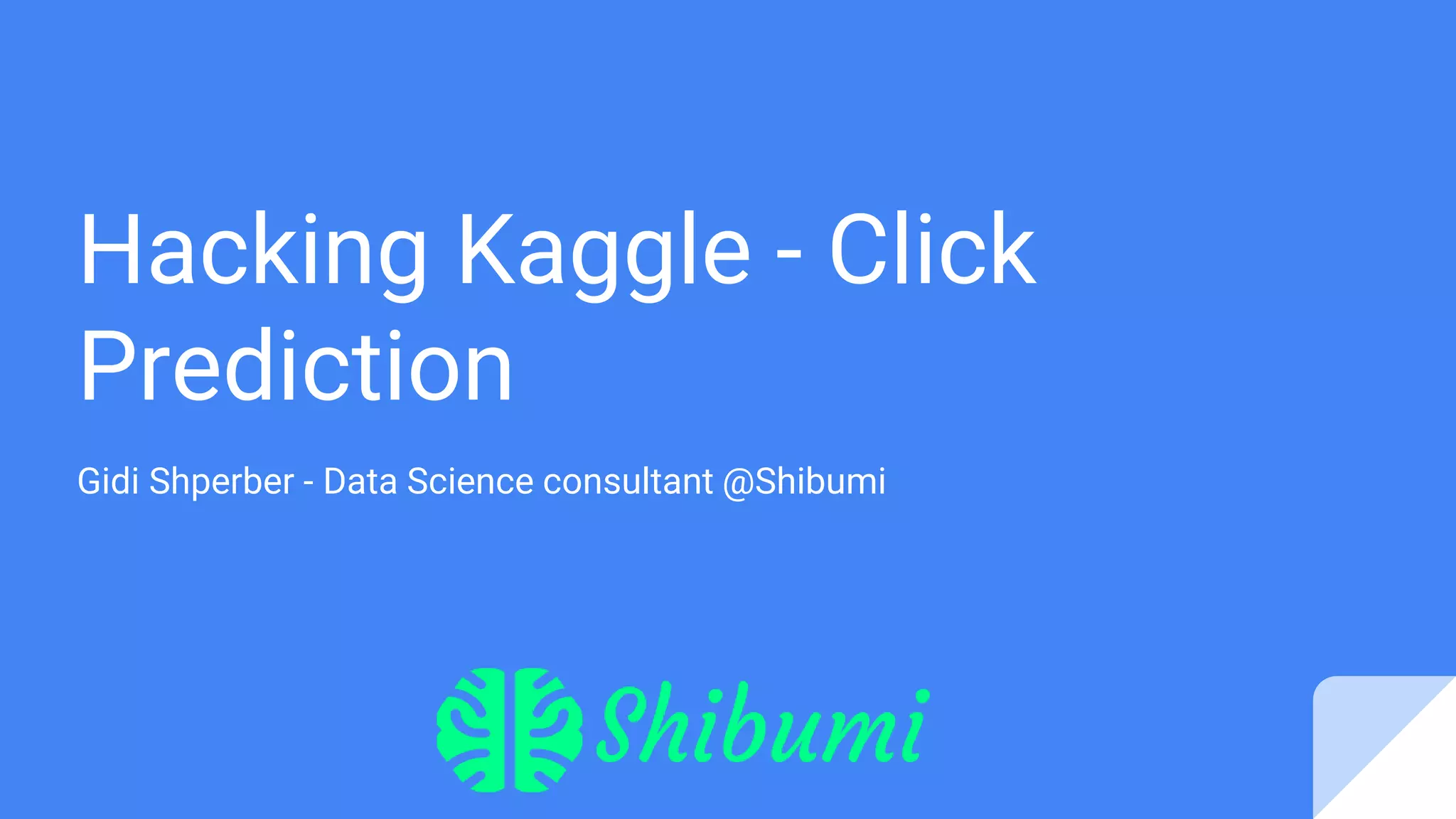 Hacking kaggle click prediction | PPTX | Programming Languages | Computing