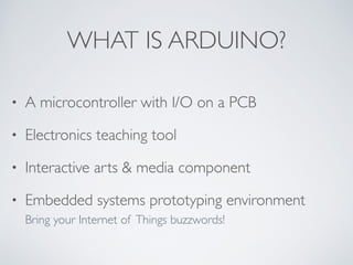 Hacking Meatspace with Arduino and pyFirmata | PPT