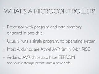 Hacking Meatspace with Arduino and pyFirmata | PPT