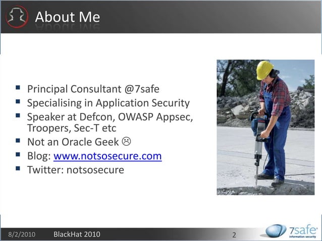 Hacking Oracle From Web Apps 1 9 Ppt 3606