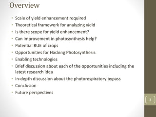 Hacking photosynthesis | PPTX