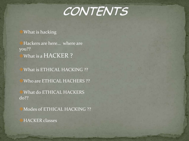 Hacking ppt | PPT