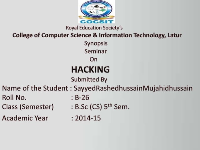 Hacking ppt | PPT