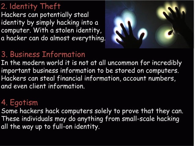 Hacking presentation BASIC | PPT | Crime & Harmful Acts to Individuals ...