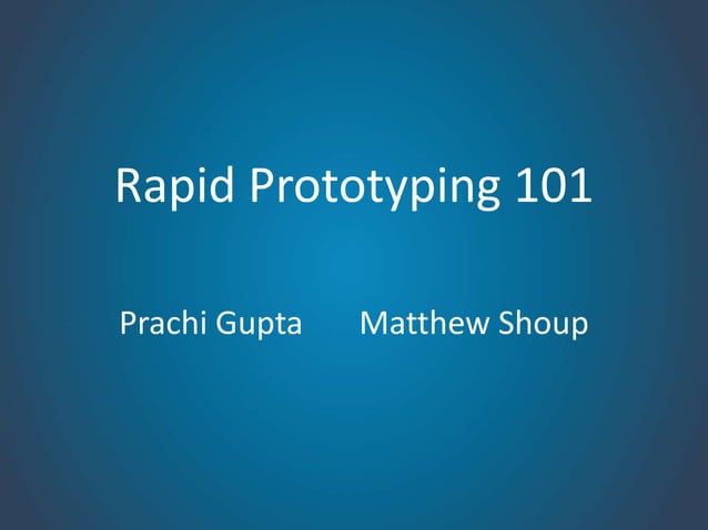 Rapid Prototyping | PPT