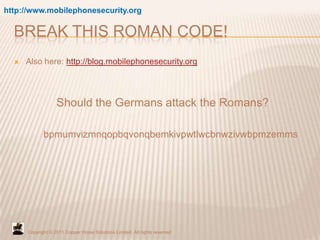 Hacking Roman Codes with Mobile Phones | PPTX