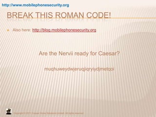 Hacking Roman Codes with Mobile Phones | PPTX