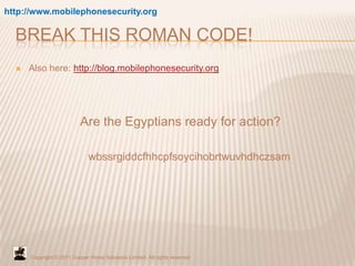 Hacking Roman Codes with Mobile Phones | PPTX