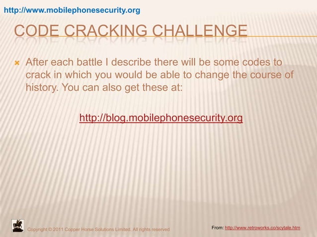 Hacking Roman Codes with Mobile Phones | PPTX