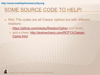 Hacking Roman Codes with Mobile Phones | PPTX