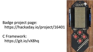 Hacking the 2016 Hackaday SuperConference Badge | PPT