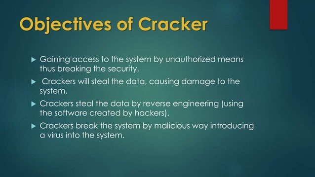 Hacking vs cracking | PPTX | Home Security | Home & Garden