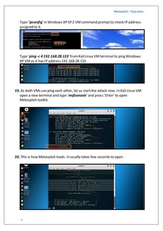 Hacking windows xp sp 2 using metasploit | PDF