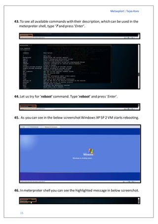 Hacking windows xp sp 2 using metasploit | PDF