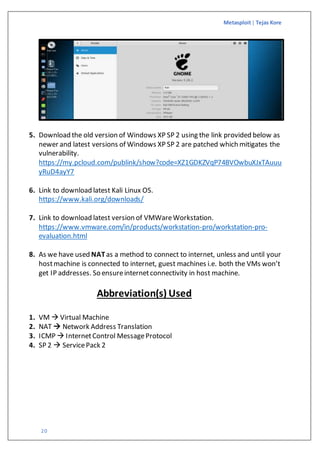 Hacking windows xp sp 2 using metasploit | PDF