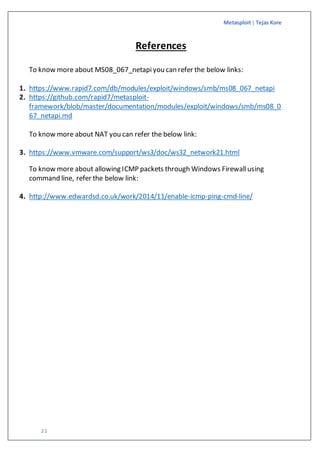 Hacking windows xp sp 2 using metasploit | PDF