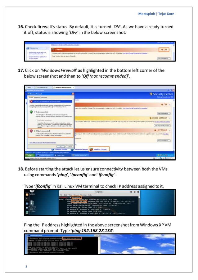 Hacking windows xp sp 2 using metasploit | PDF
