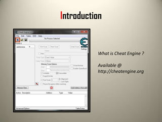 Hacking with cheat engine | PPTX