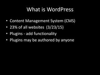 Hacking Wordpress Plugins | PPT