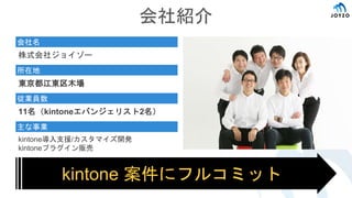 株式会社ジョイゾー_kintone hive | PPTX