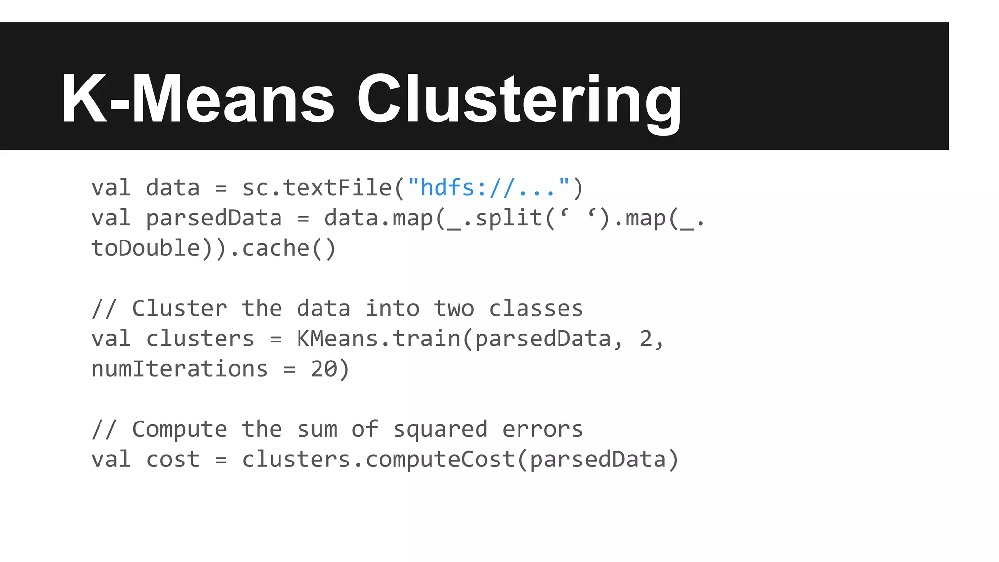 Machine Learning with Apache Spark - HackNY Masters | PPT