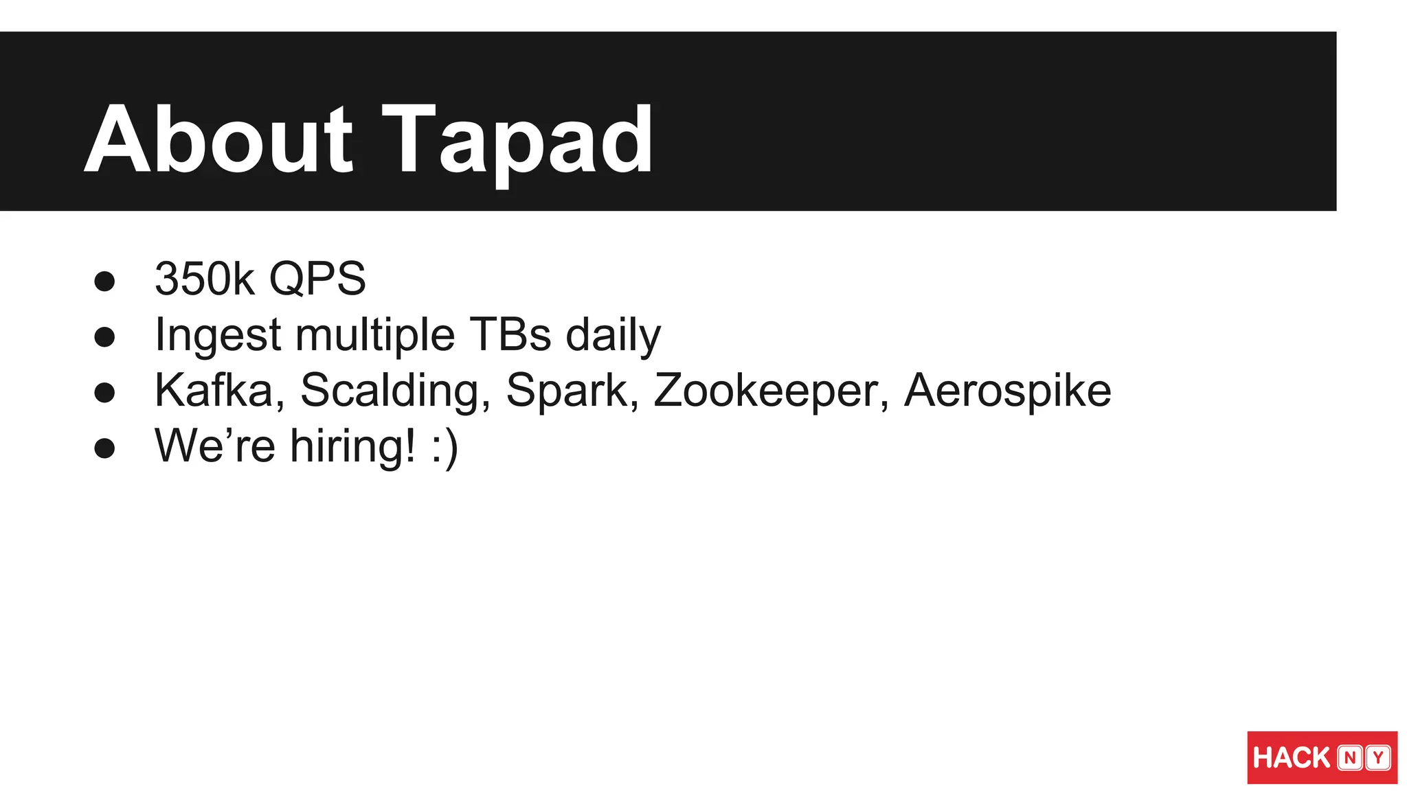 Machine Learning with Apache Spark - HackNY Masters | PPT