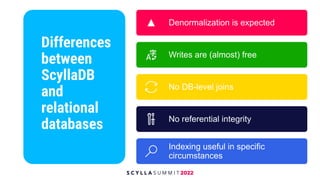 Scylla Summit 2022: Migrating SQL Schemas for ScyllaDB: Data Modeling Best Practices | PDF
