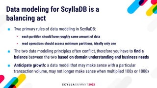 Scylla Summit 2022: Migrating SQL Schemas for ScyllaDB: Data Modeling ...