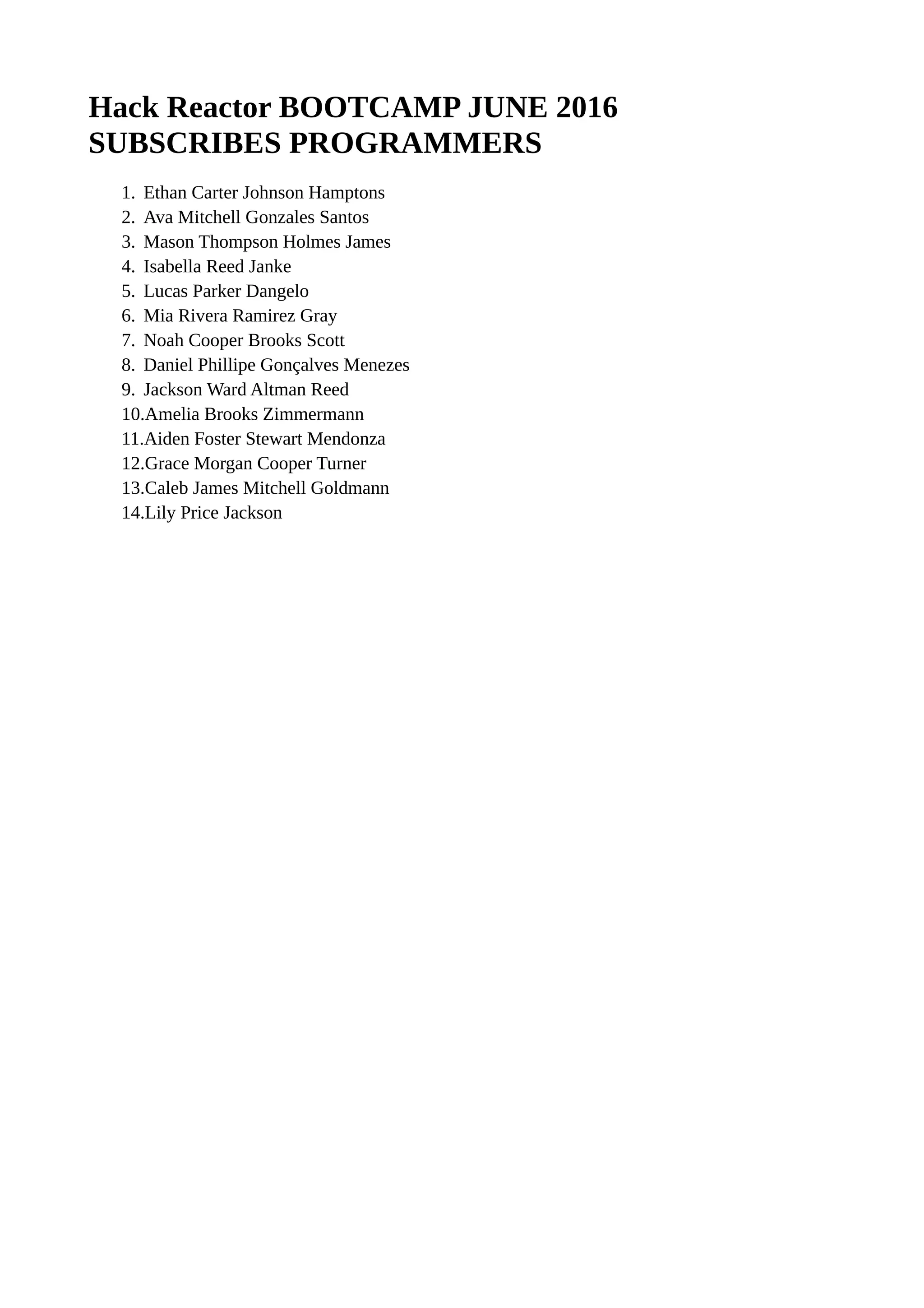 Hack Reactor Coding Bootcamp Daniel Phillipe Gonçalves Menezes Sergipe ...