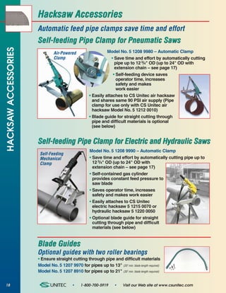 CS Unitec Hacksaws Catalog Pages | PDF