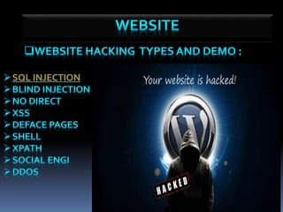 cyber security & hacking | PPTX