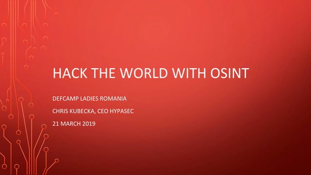 Hack the World: IT/IOT/ICS SCADA OSINT | PPT