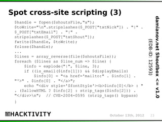 Spot the Web Vulnerability | PDF