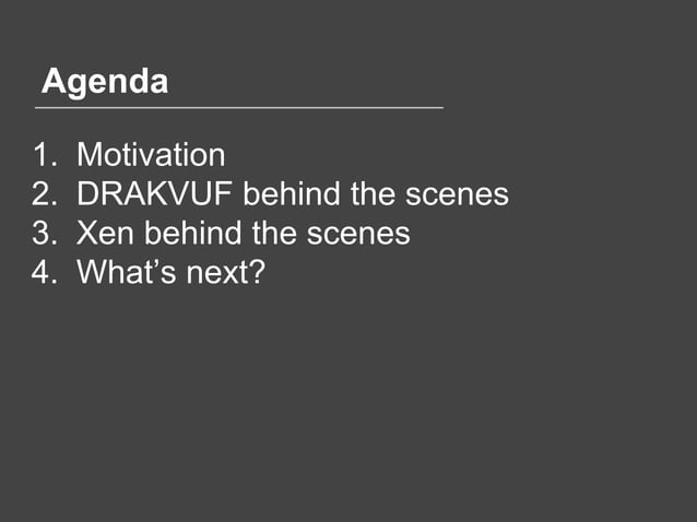 Hacktivity 2016: Stealthy, hypervisor based malware analysis | PPT