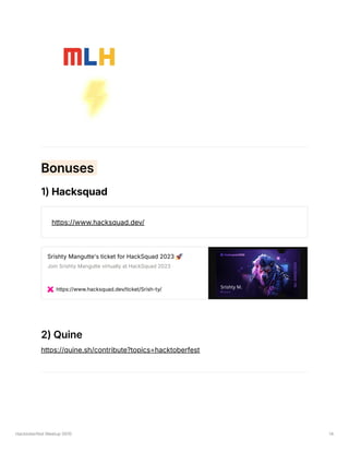 Hacktoberfest Meetup 2023 Presentation pdf | PDF