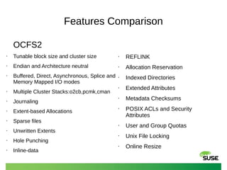 Comparison between OCFS2 and GFS2 | ODP