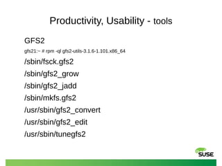 Comparison between OCFS2 and GFS2 | ODP