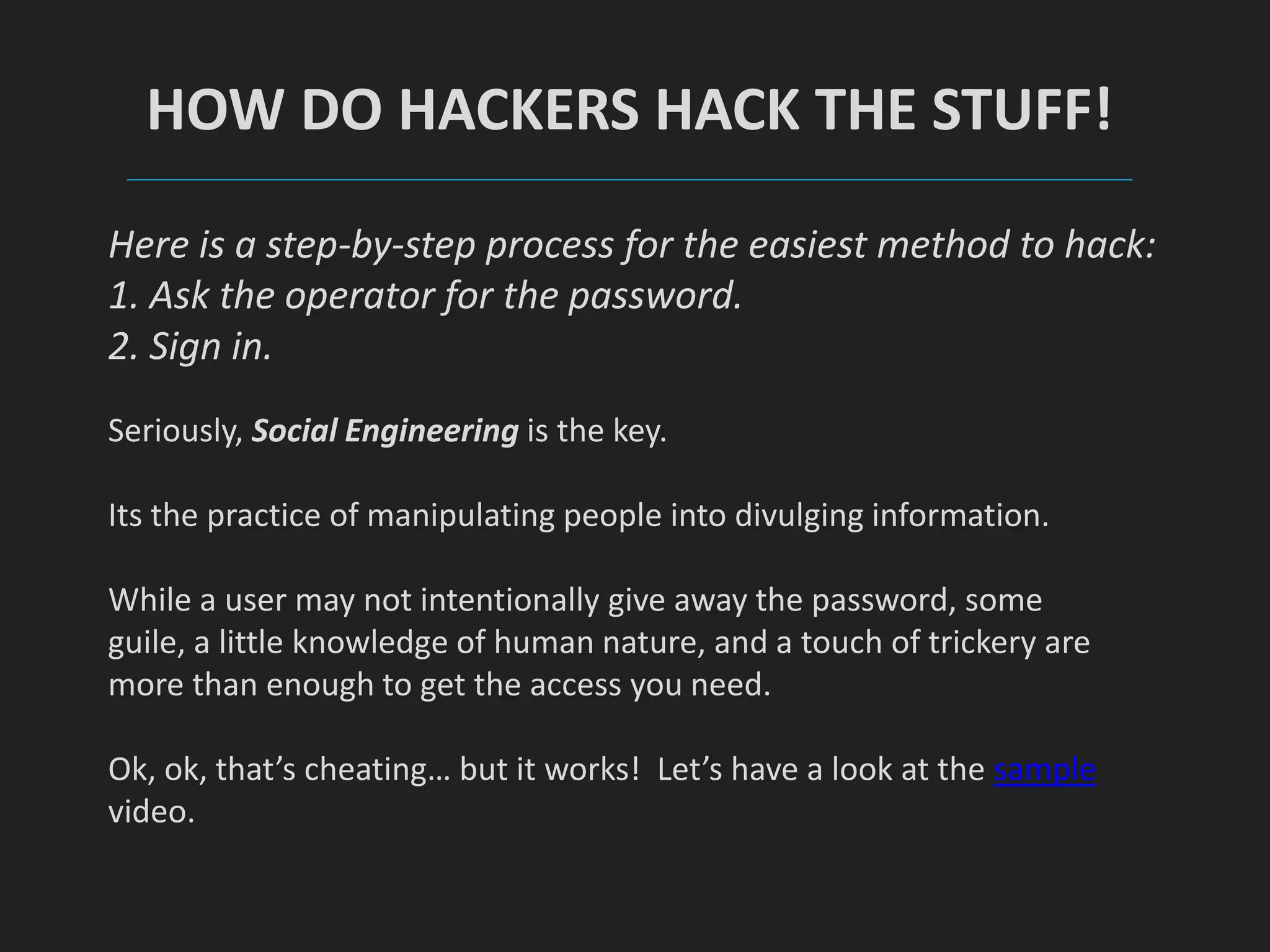 Hack your way into | PPTX