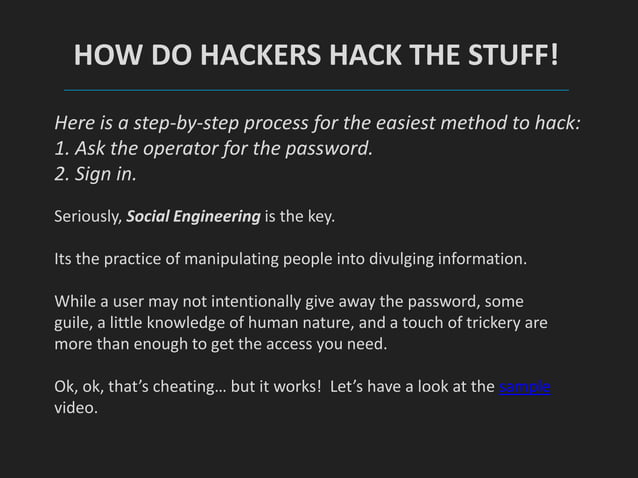 Hack your way into | PPT