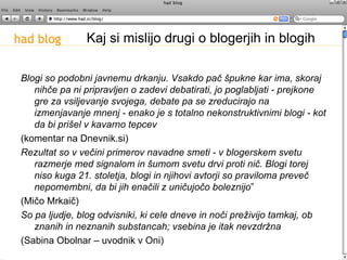 Had Blog Prezentacija | PPT