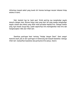 Hadapi dengan Iman | PDF