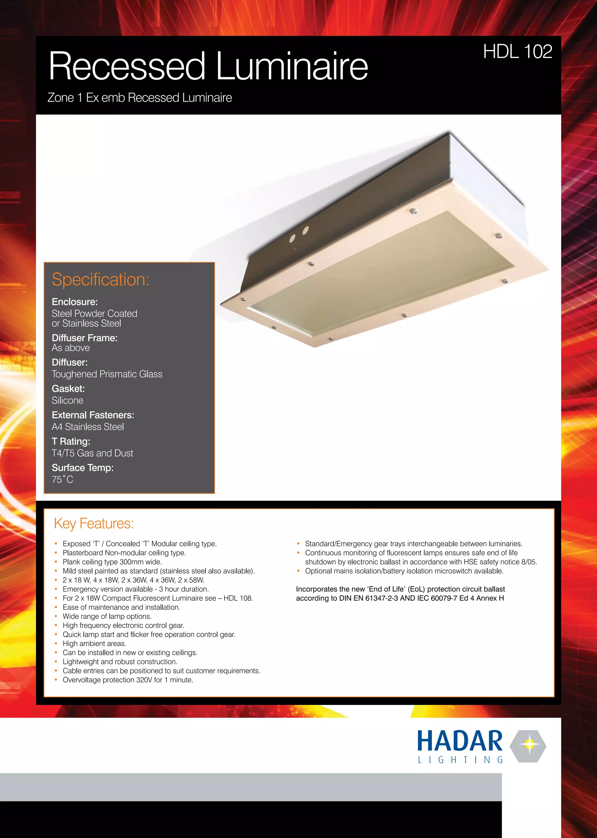 Hadar - Hadar Lighting For Hazardous Areas (Zone 1 & Zone 2 - ATEX ...