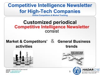 HADAR CI-BI - Competitive Intelligence Newsletter for High-Tech ...