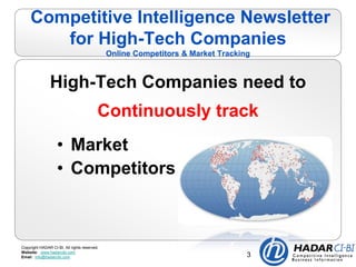 HADAR CI-BI - Competitive Intelligence Newsletter for High-Tech Comp…
