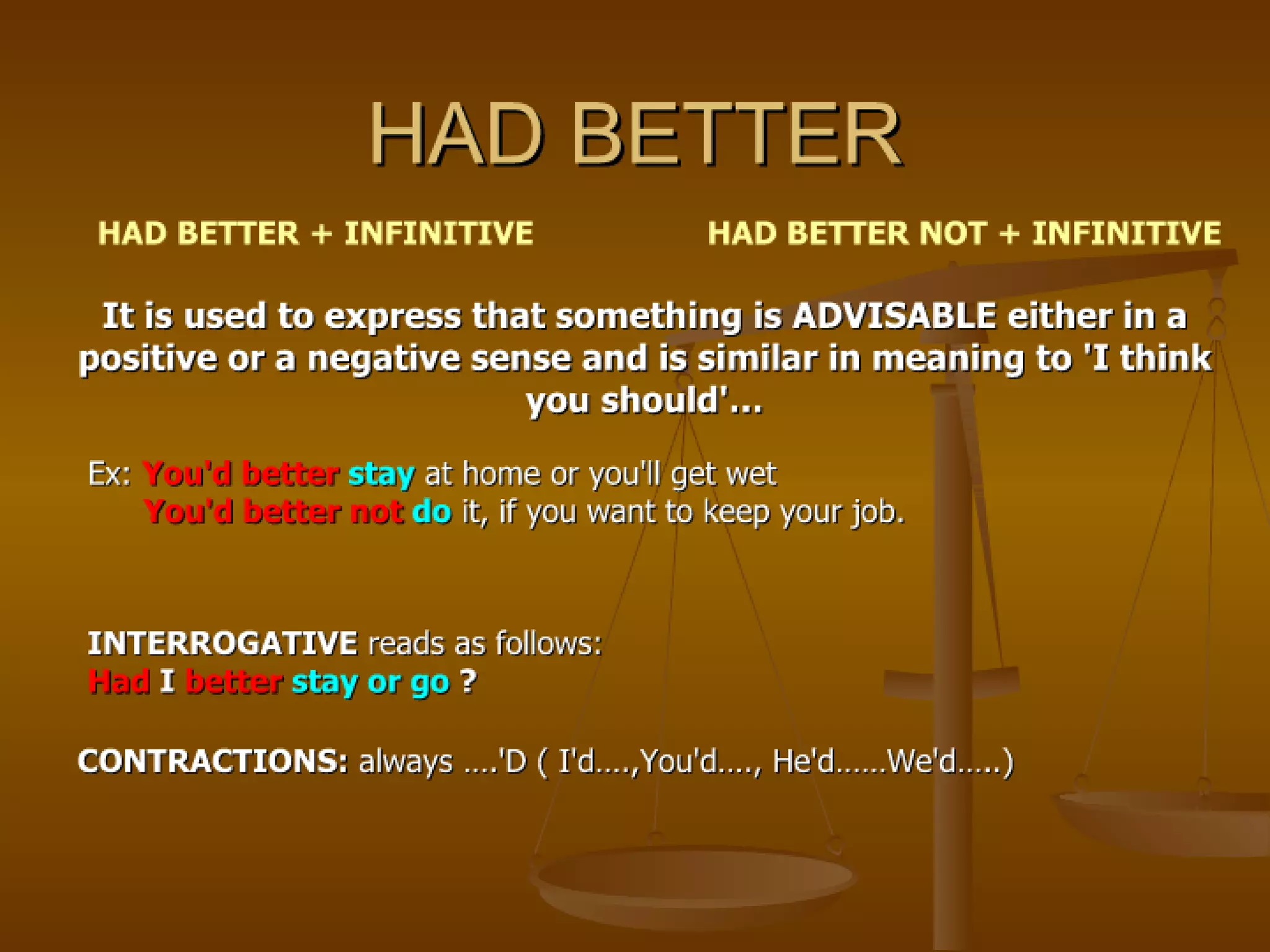 Had better would rather | PDF