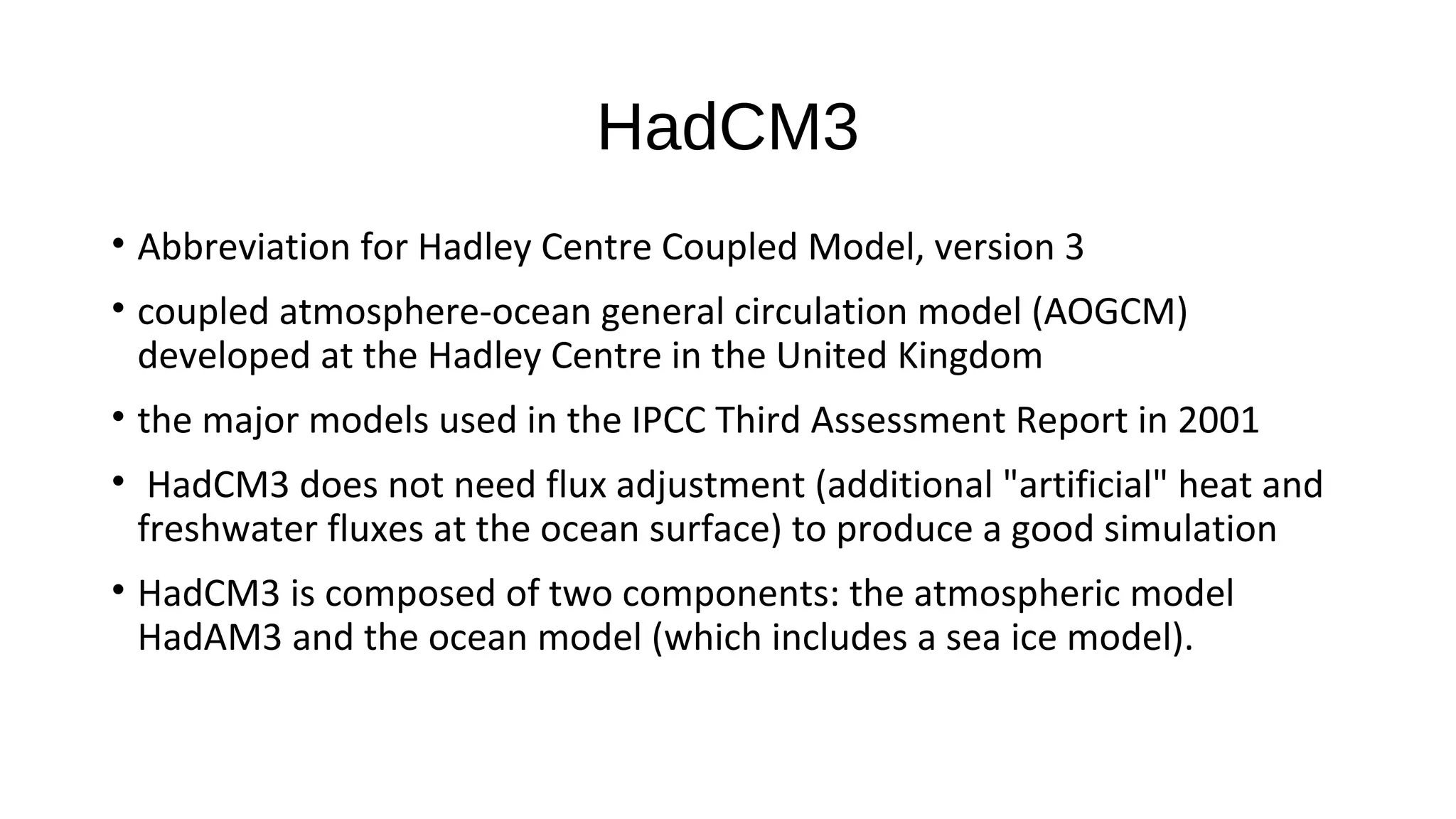 Had cm3 hadley centre coupled model ,version | PPT